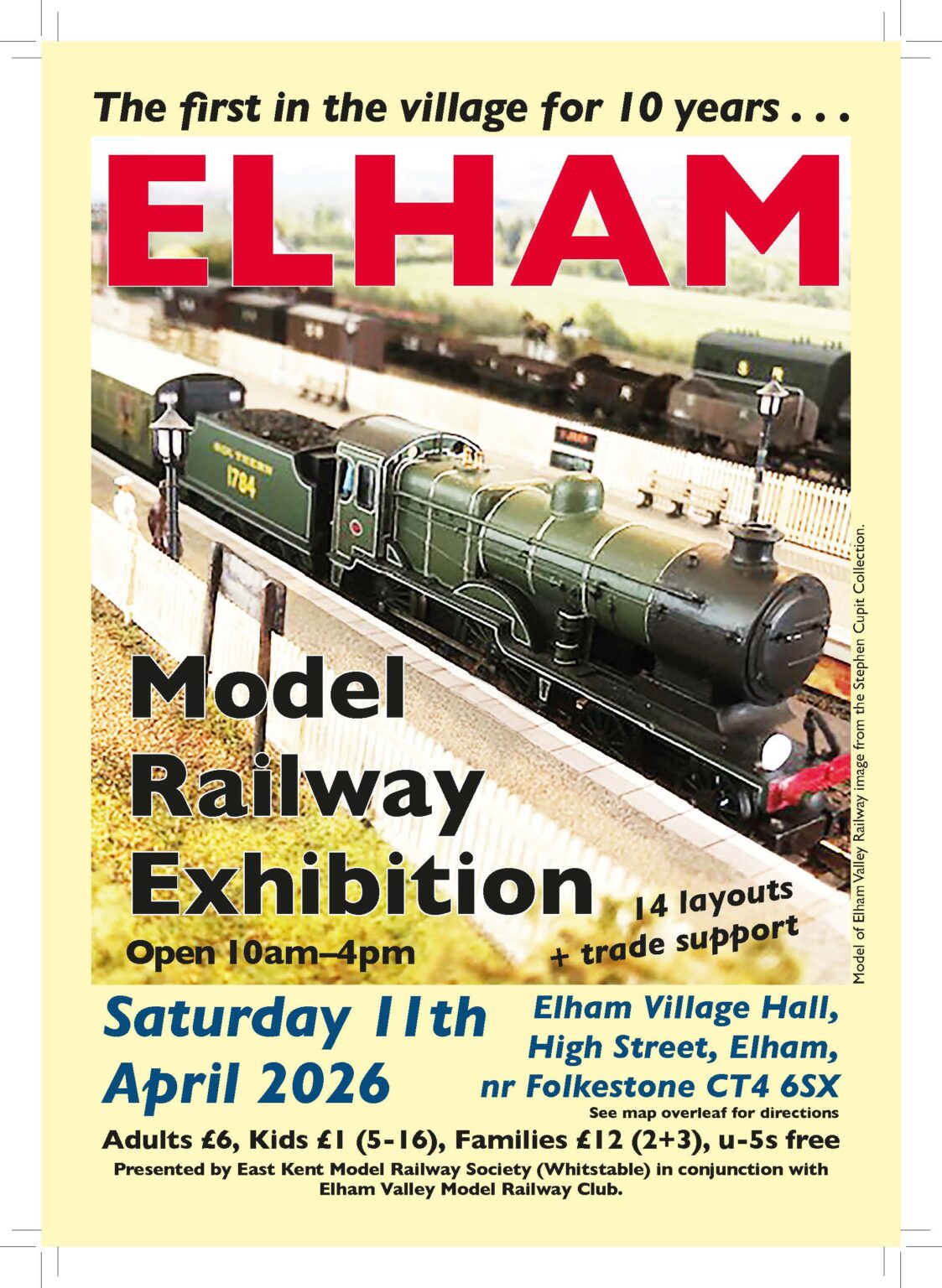 ELHAM Model Railway Exhibition, Saturday 11 April 2026 EKMRS - Welcome ...
